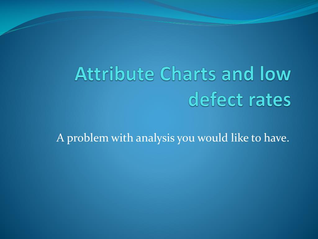 PPT - Attributes Charts and Low Defect Rates: An Analysis Dilemma ...