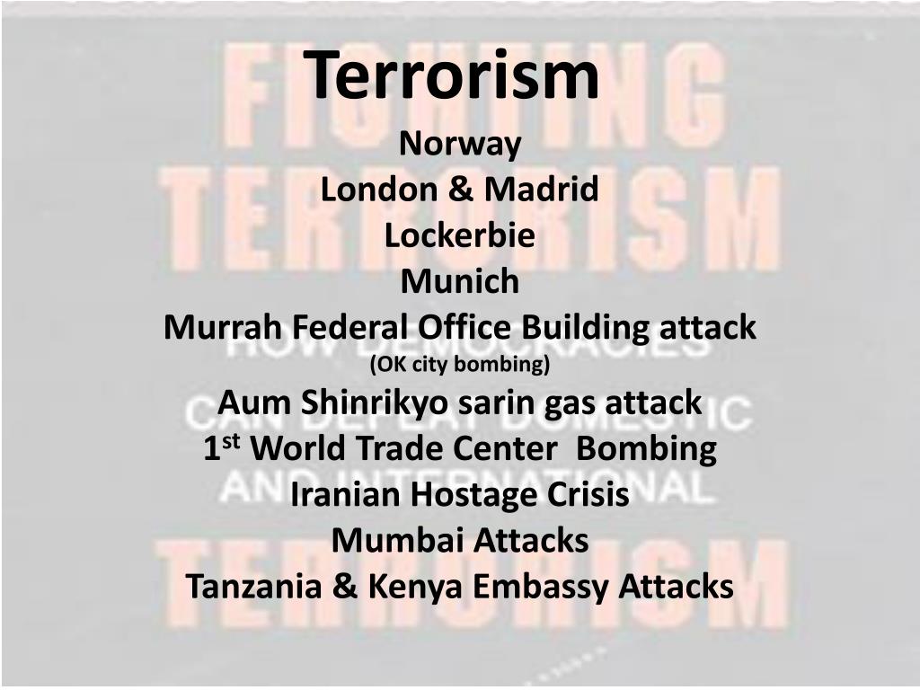 PPT - Terrorism PowerPoint Presentation, free download - ID:2923676