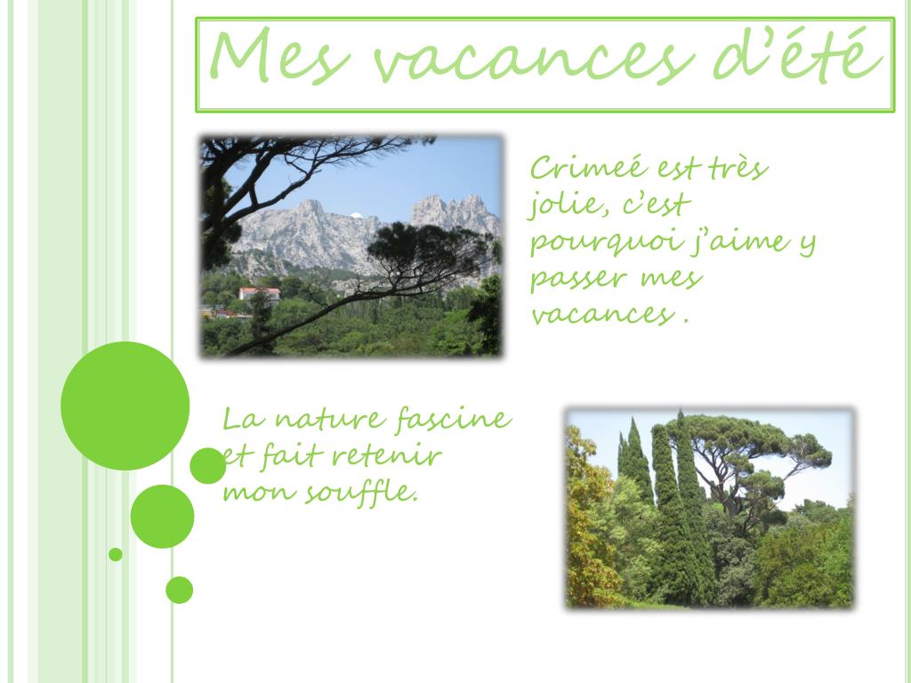 PPT - Mes vacances d’été PowerPoint Presentation, free download - ID ...