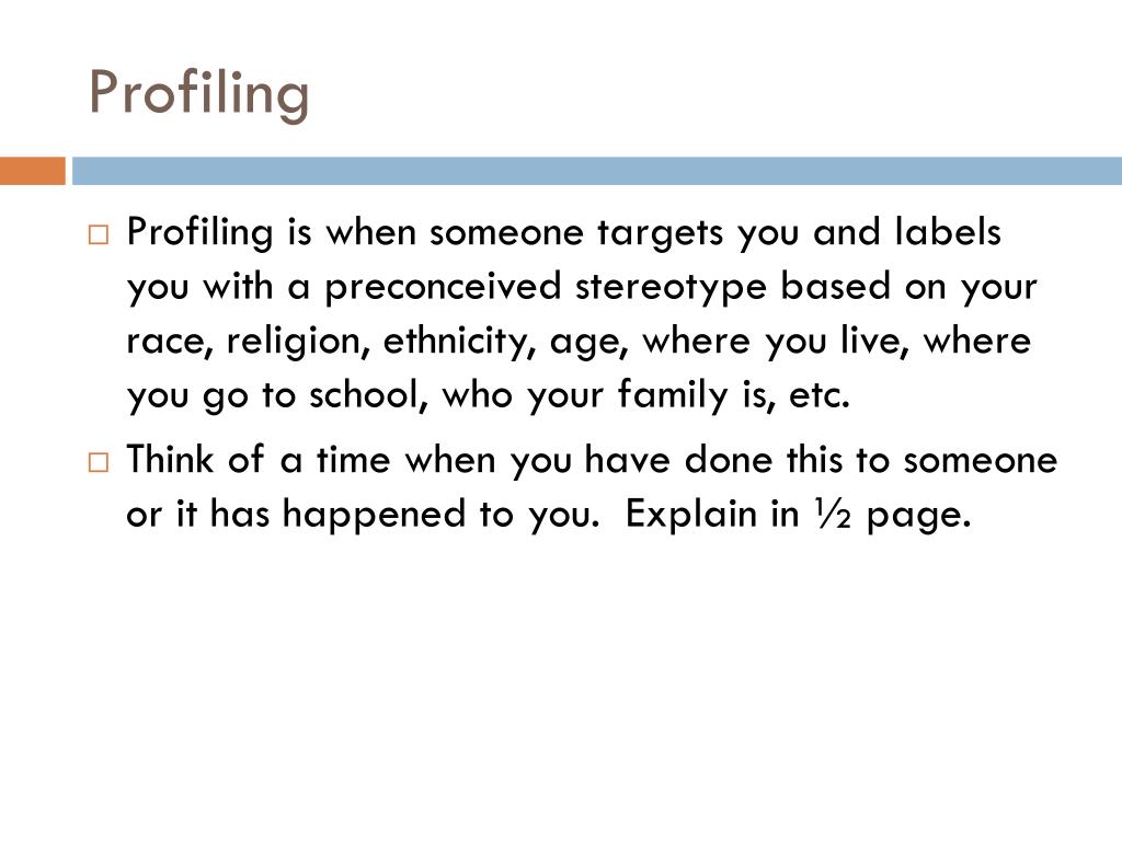 PPT - Profiling PowerPoint Presentation, free download - ID:2925158
