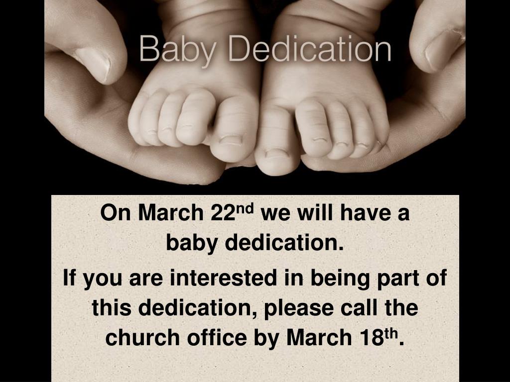PPT - Baby Dedication PowerPoint Presentation, free download - ID:2926504