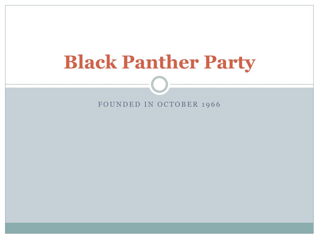 PPT - Black Panther Party PowerPoint Presentation, free download - ID ...