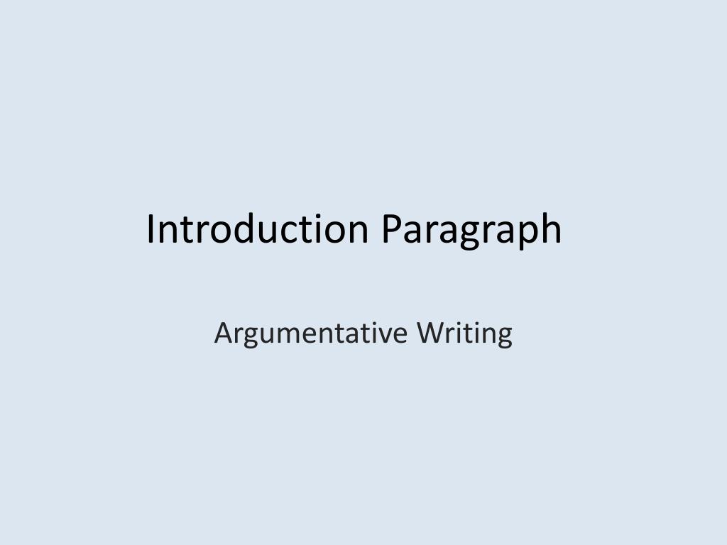 PPT - Introduction Paragraph PowerPoint Presentation, free download ...