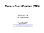 PPT - Modern Control Systems (MCS) PowerPoint Presentation, free ...