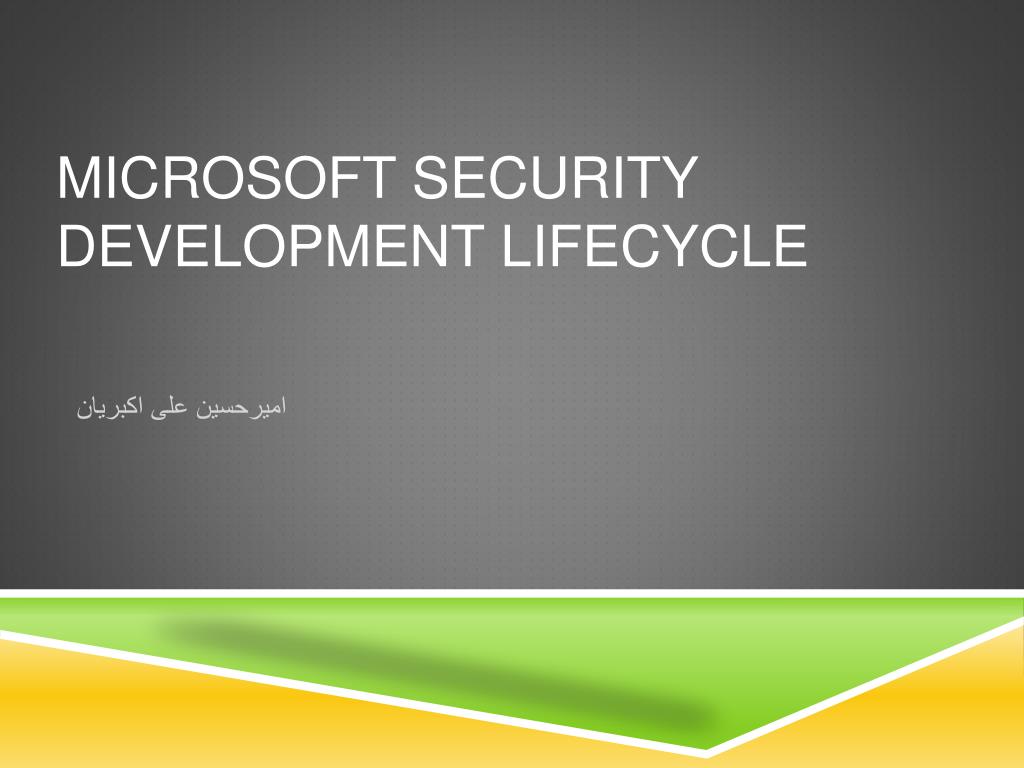 PPT - Microsoft Security Development Lifecycle PowerPoint Presentation ...