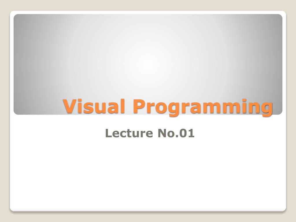PPT - Visual Programming PowerPoint Presentation, free download - ID ...