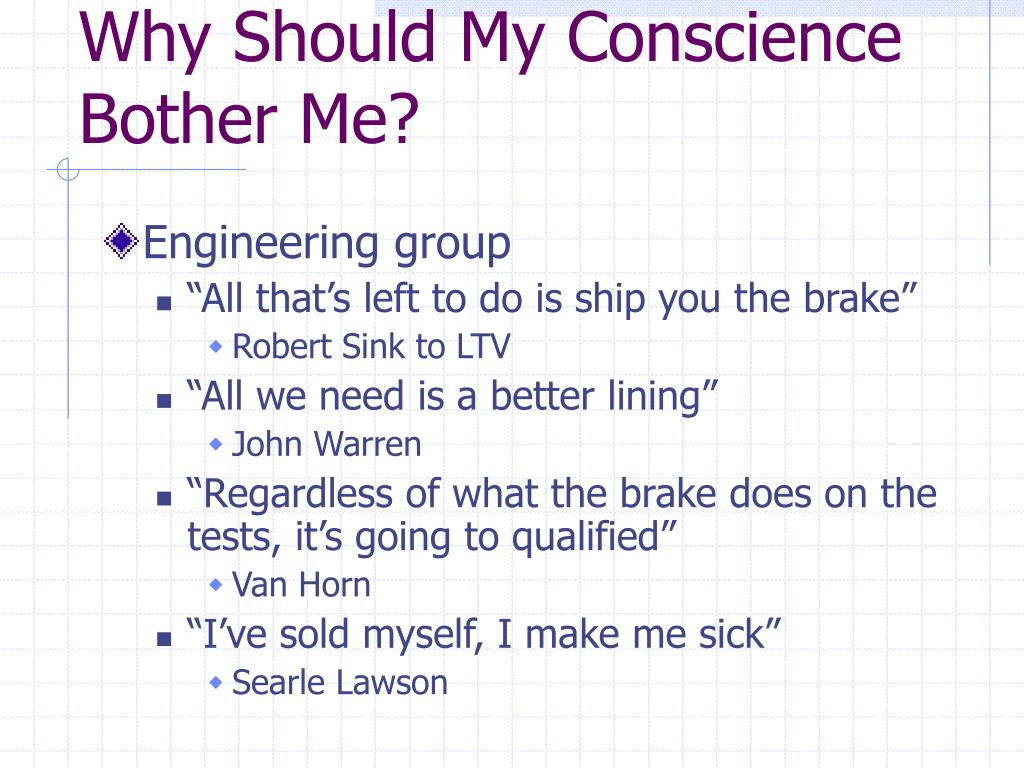 PPT - Why Should My Conscience Bother Me? PowerPoint Presentation, free ...