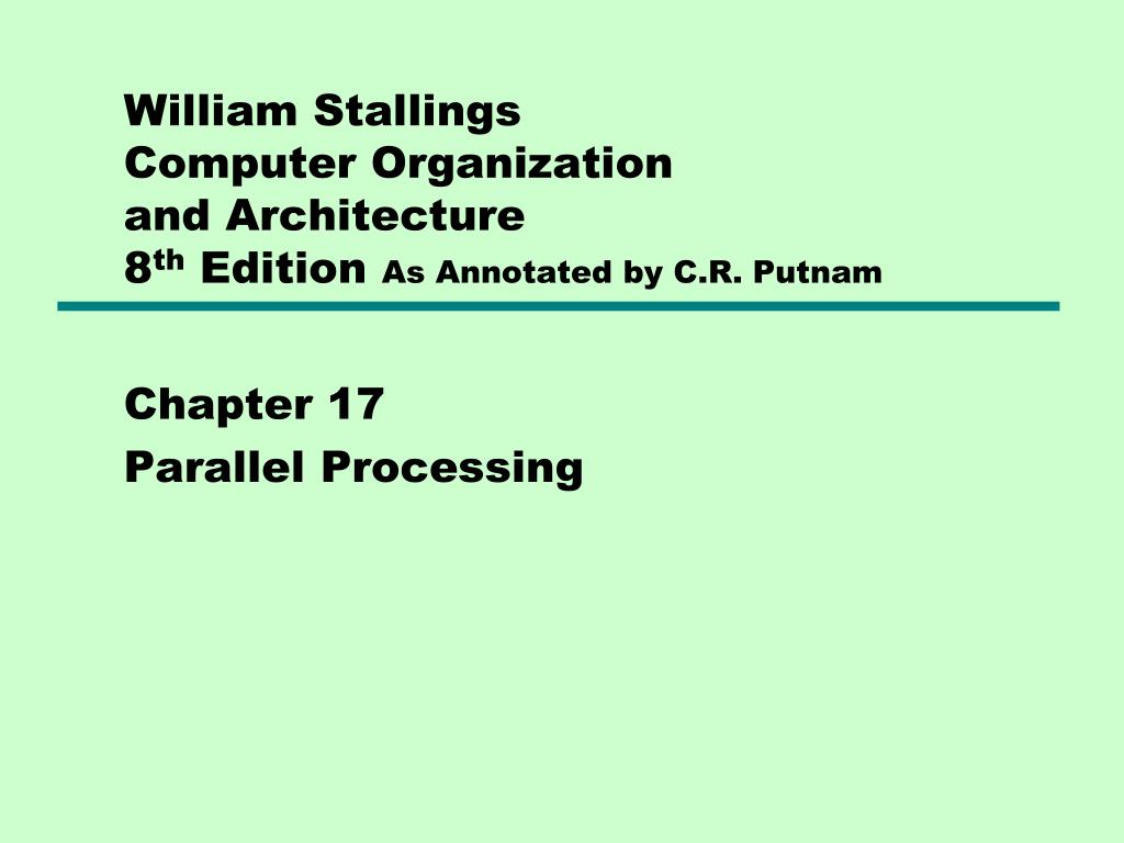 PPT - Chapter 17 Parallel Processing PowerPoint Presentation, free ...
