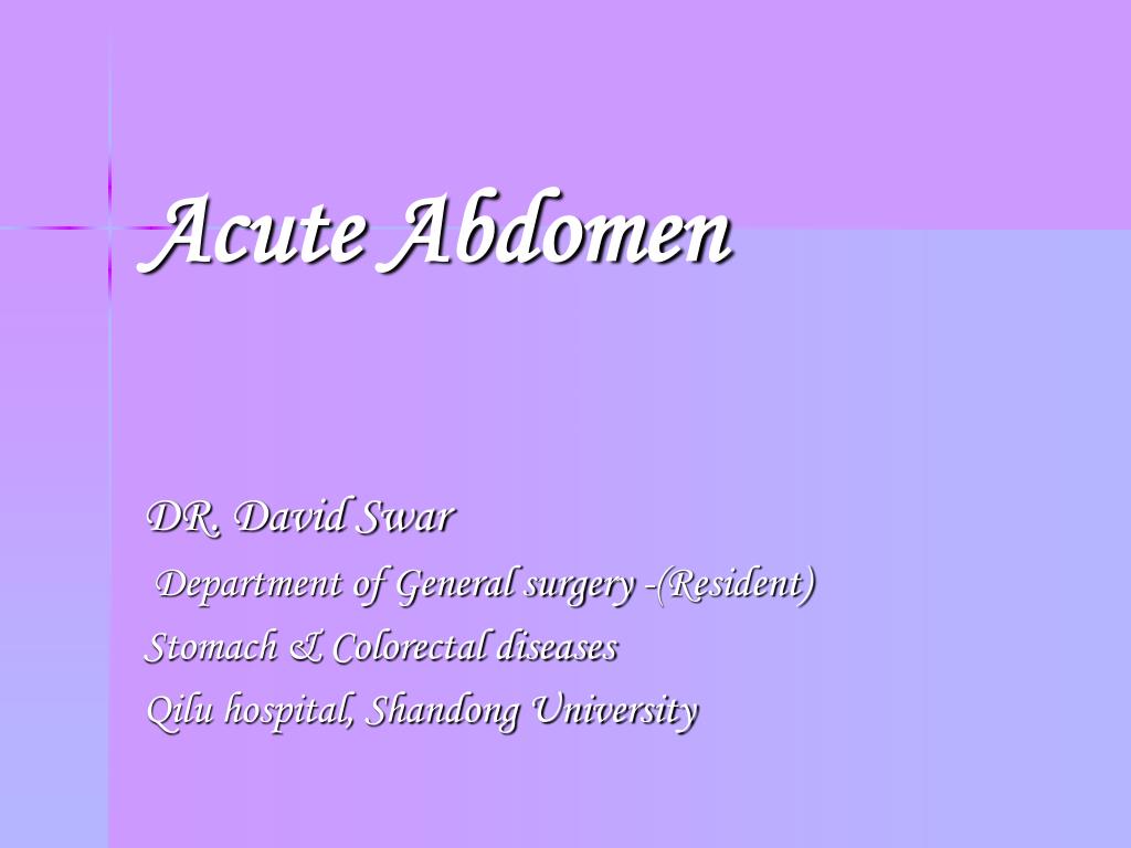 PPT - Acute Abdomen PowerPoint Presentation, free download - ID:2936425
