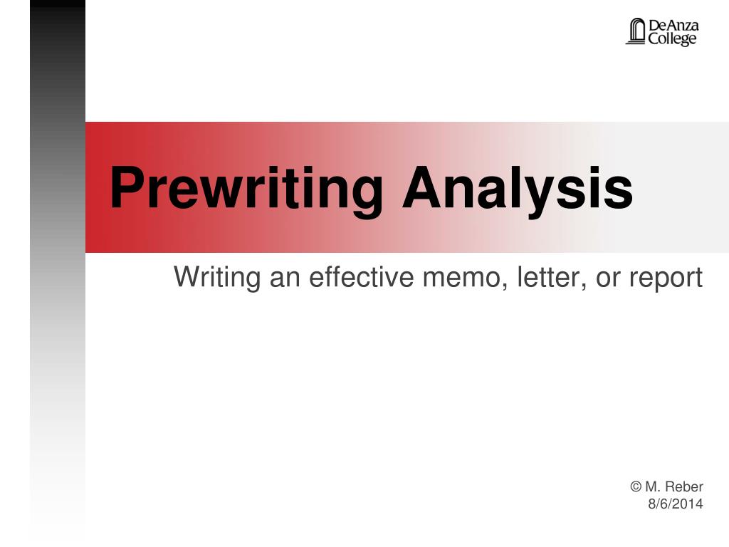 PPT - Prewriting Analysis PowerPoint Presentation, free download - ID ...