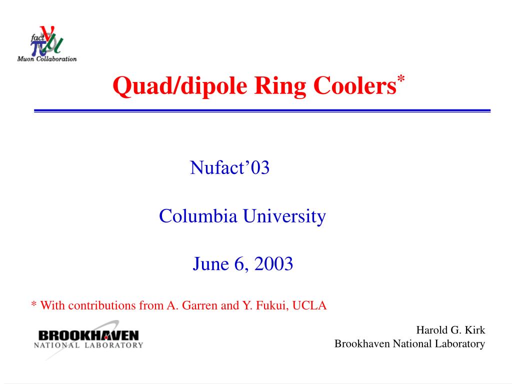 PPT - Quad/dipole Ring Coolers * PowerPoint Presentation, free download ...