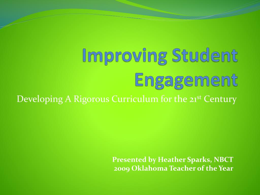 PPT - Improving Student Engagement PowerPoint Presentation, free ...