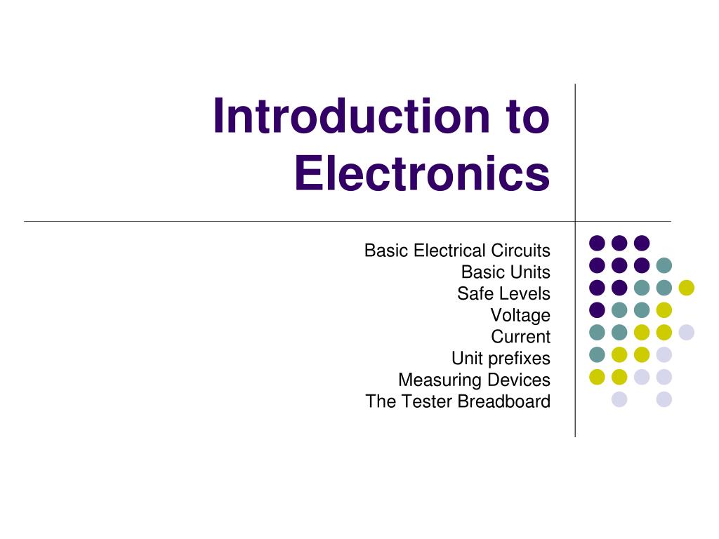 PPT - Introduction to Electronics PowerPoint Presentation, free ...