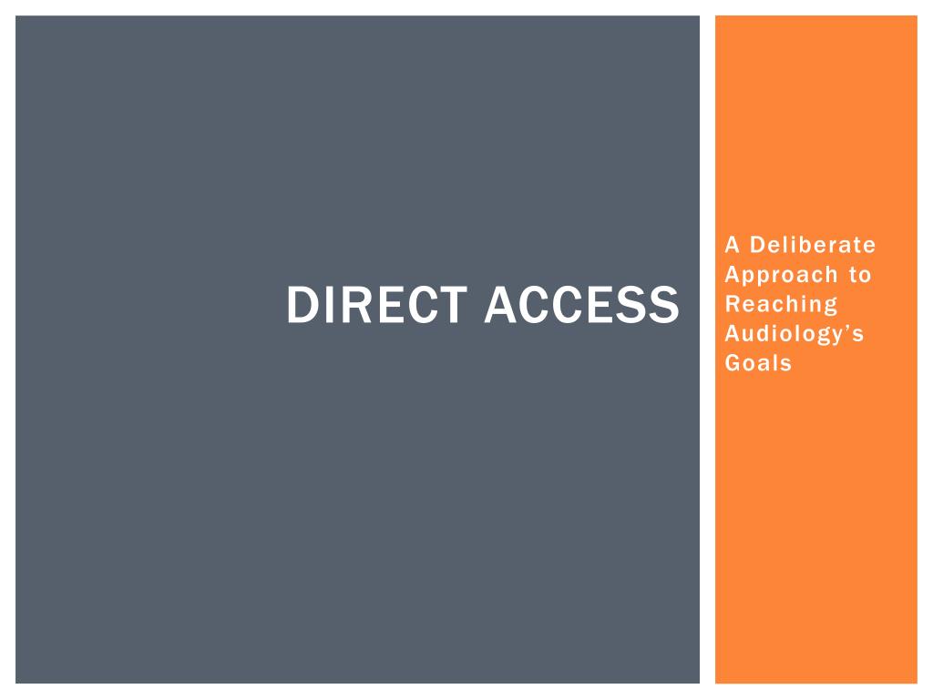 PPT - Direct access PowerPoint Presentation, free download - ID:2945764