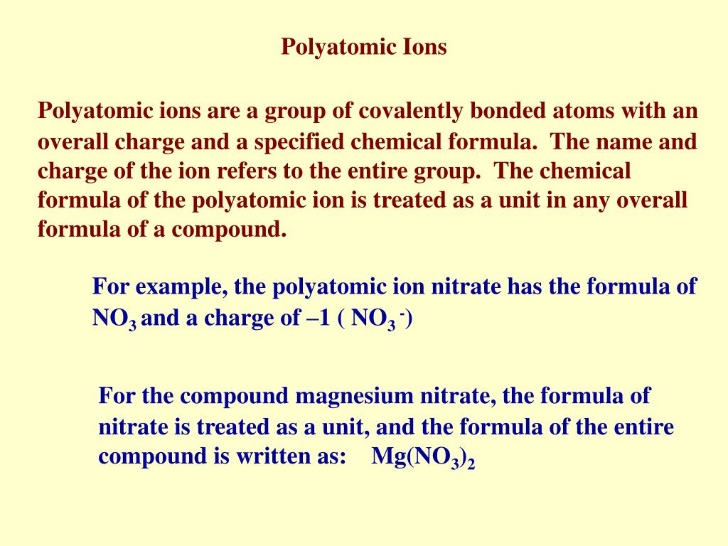 PPT - Polyatomic Ions PowerPoint Presentation, free download - ID:2948648
