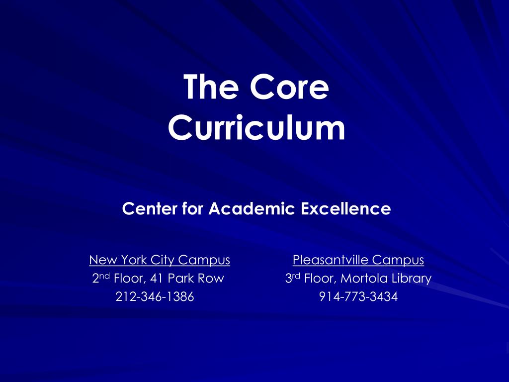 PPT - The Core Curriculum PowerPoint Presentation, free download - ID ...