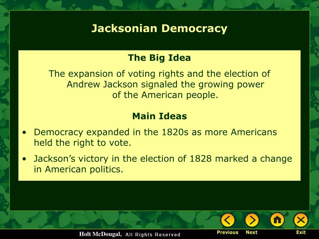 PPT - Jacksonian Democracy PowerPoint Presentation, free download - ID ...
