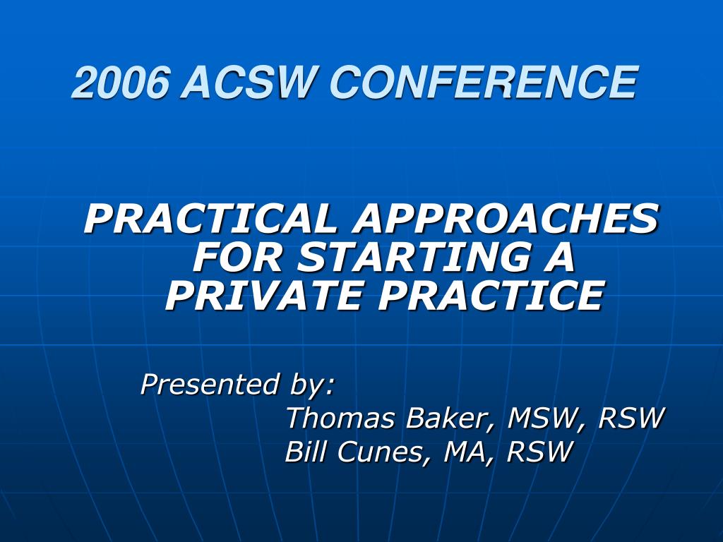 PPT - 2006 ACSW CONFERENCE PowerPoint Presentation, free download - ID ...