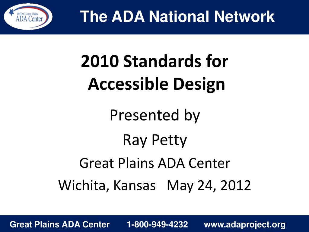 PPT - 2010 Standards for Accessible Design PowerPoint Presentation ...