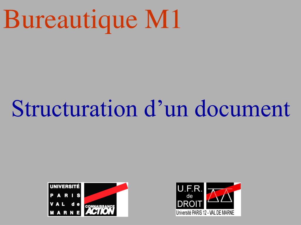 PPT - Structuration d’un document PowerPoint Presentation, free ...