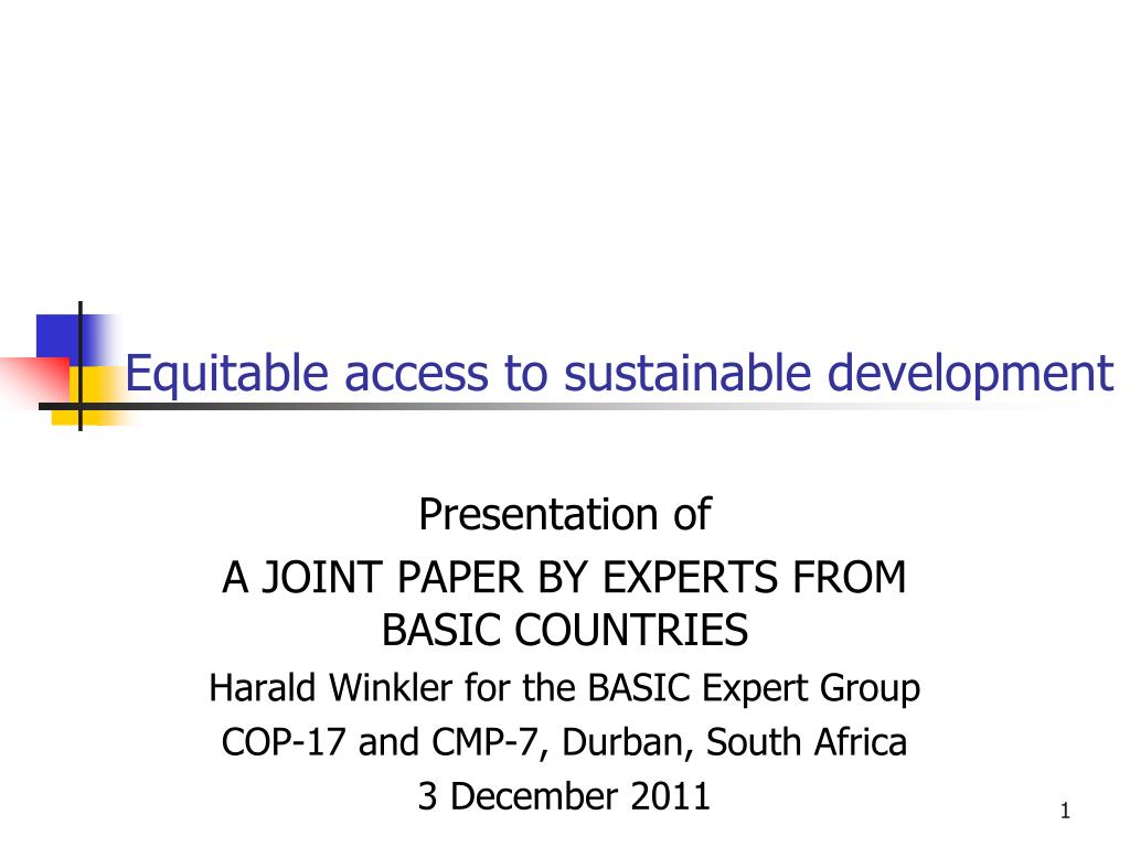 PPT - Equitable access to sustainable development PowerPoint ...