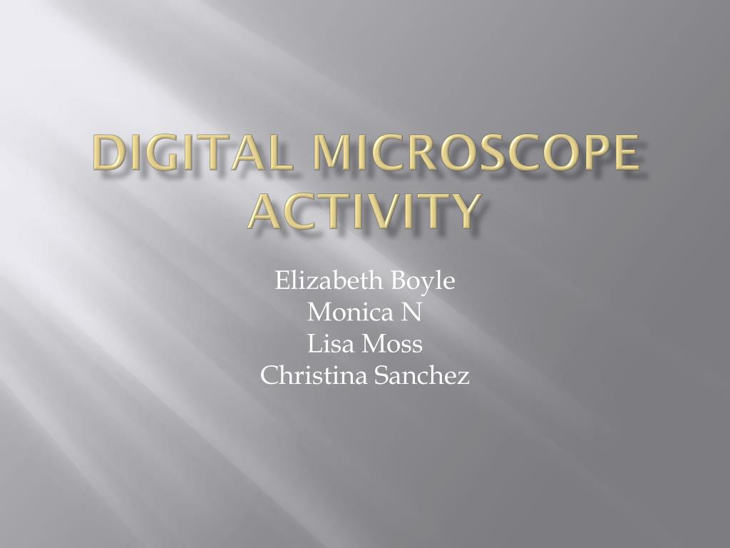 PPT - Digital Microscope Activity PowerPoint Presentation, free ...