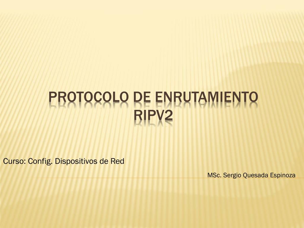 PPT - Protocolo de Enrutamiento RIPv2 PowerPoint Presentation, free ...