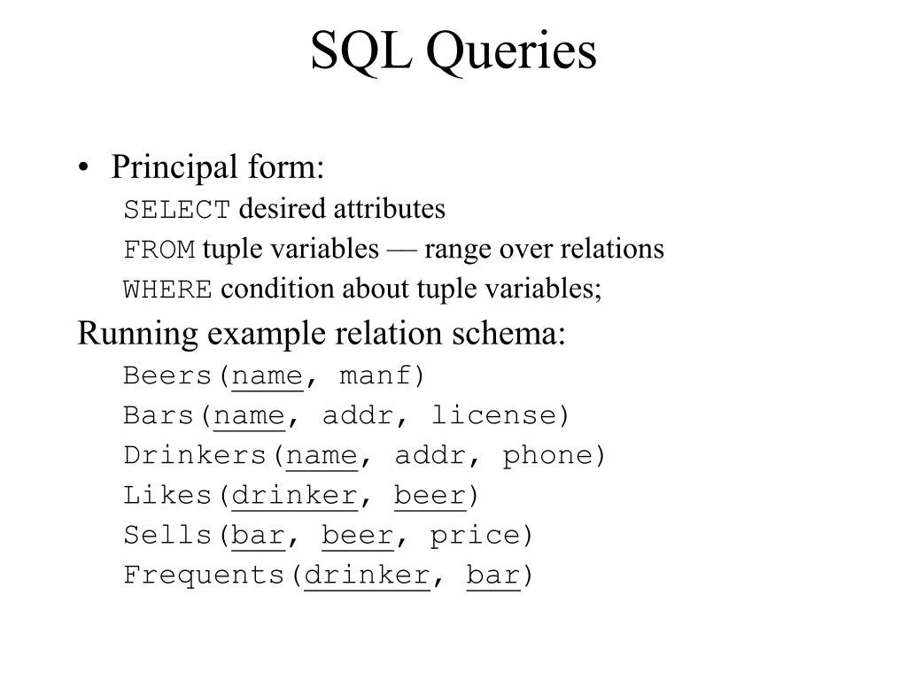 PPT - SQL Queries PowerPoint Presentation, free download - ID:2953579