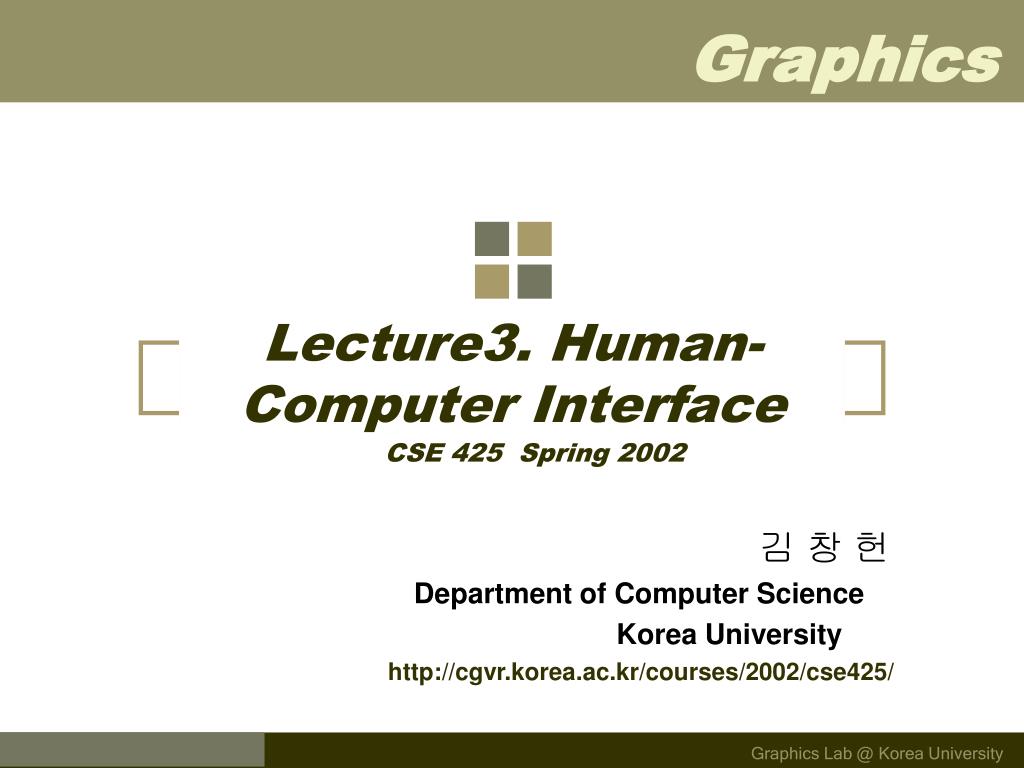 PPT - Lecture3. Human-Computer Interface PowerPoint Presentation, free ...