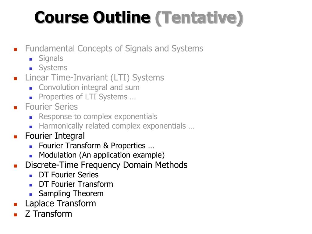 PPT - Course Outline (Tentative) PowerPoint Presentation, free download ...