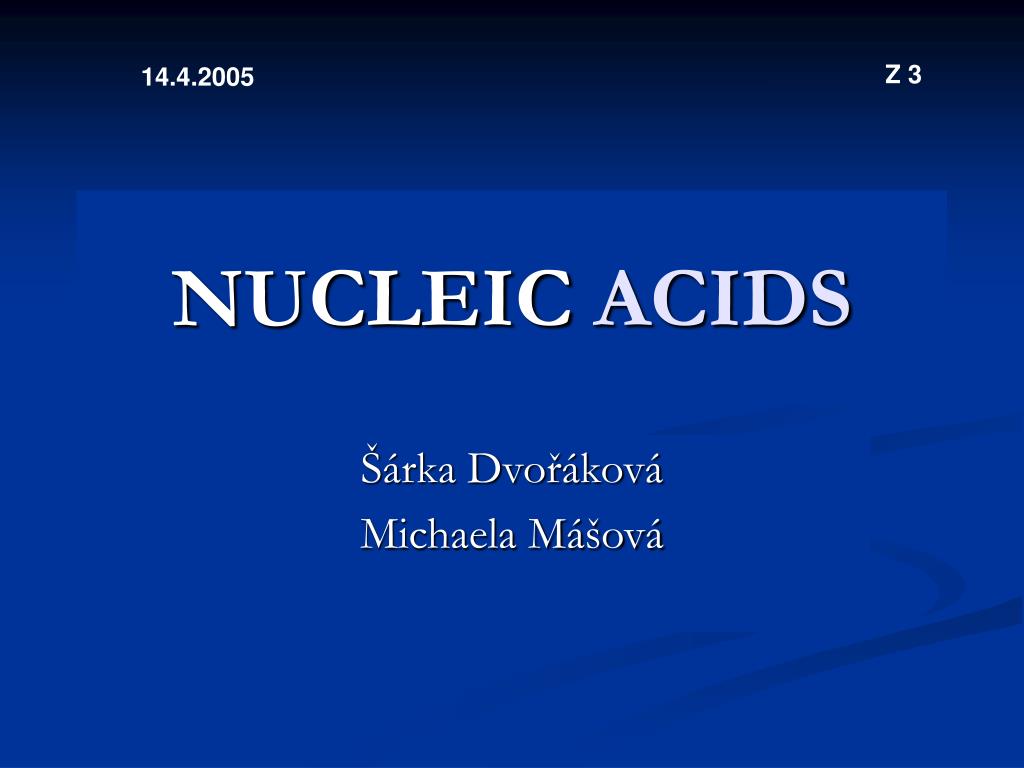 PPT - NUCLEIC ACIDS PowerPoint Presentation, free download - ID:2959303