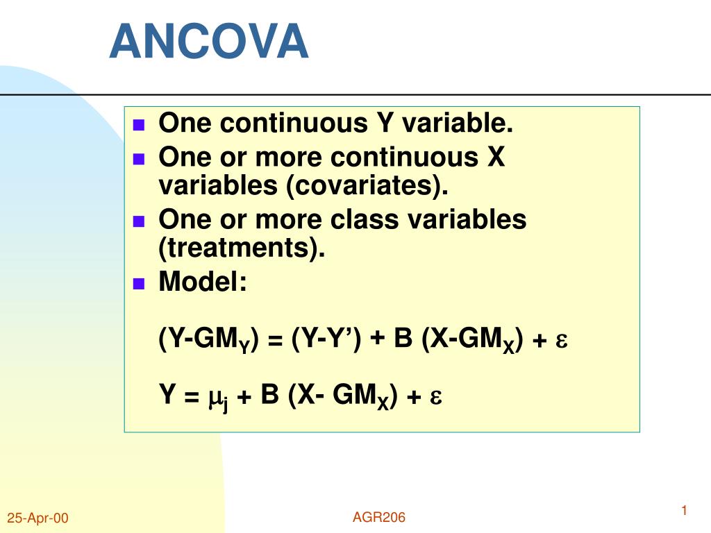 PPT - ANCOVA PowerPoint Presentation, free download - ID:2959665