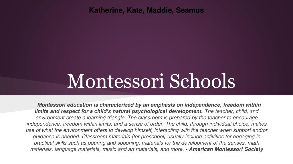PPT - Montessori Schools PowerPoint Presentation, free download - ID ...