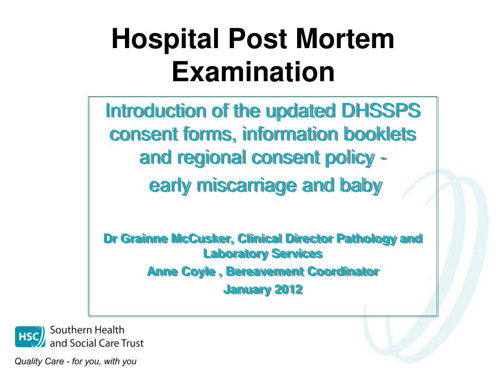 PPT - Hospital Post Mortem Examination PowerPoint Presentation, free ...
