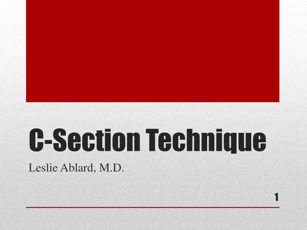 PPT - C-Section Technique PowerPoint Presentation, free download - ID ...