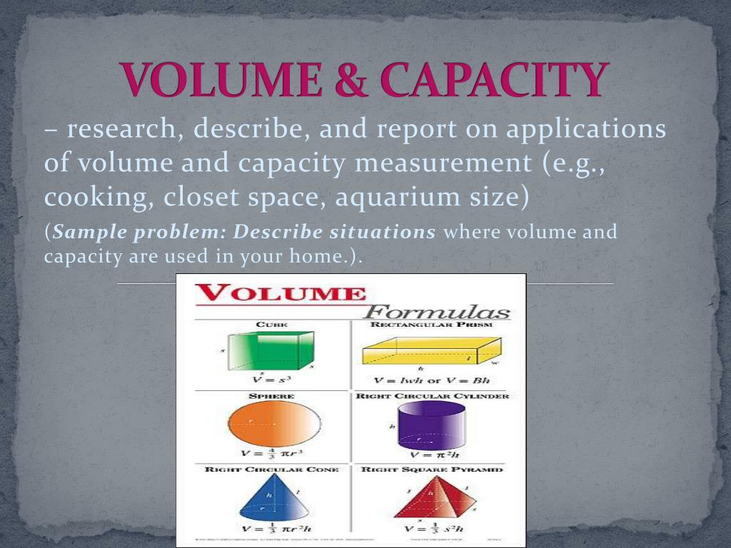 PPT - VOLUME & CAPACITY PowerPoint Presentation, free download - ID:2969415