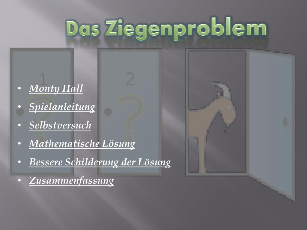 PPT - Das Ziegenproblem PowerPoint Presentation, free download - ID:2973520