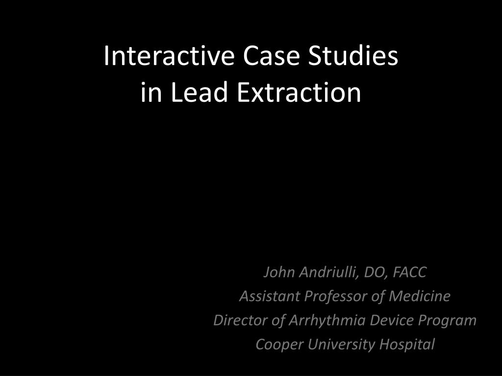 PPT - Interactive Case Studies in Lead Extraction PowerPoint ...