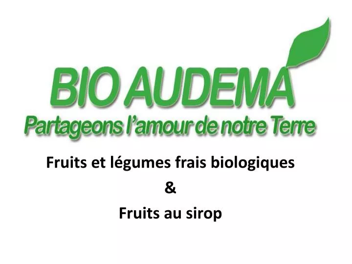 PPT - Bio Audema (Logo) PowerPoint Presentation, free download - ID:2974589
