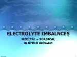 PPT - Electrolyte Imbalance PowerPoint Presentation, free download - ID ...
