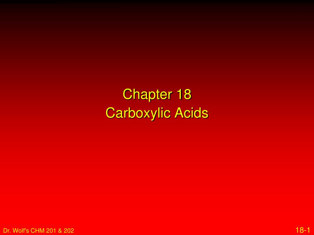 PPT - Chapter 18 Carboxylic Acids PowerPoint Presentation, free ...