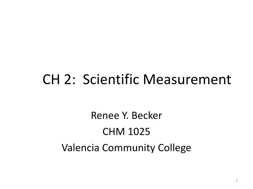 PPT - CH 2: Scientific Measurement PowerPoint Presentation, free ...
