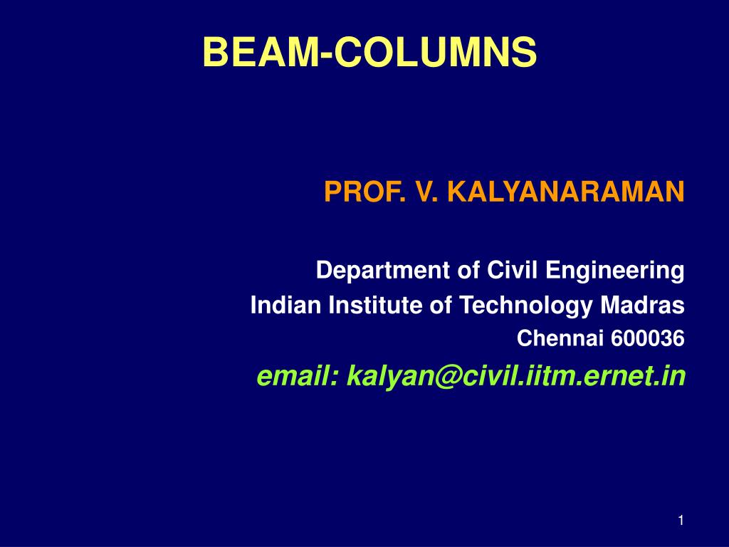 PPT - BEAM-COLUMNS PowerPoint Presentation, free download - ID:2977006