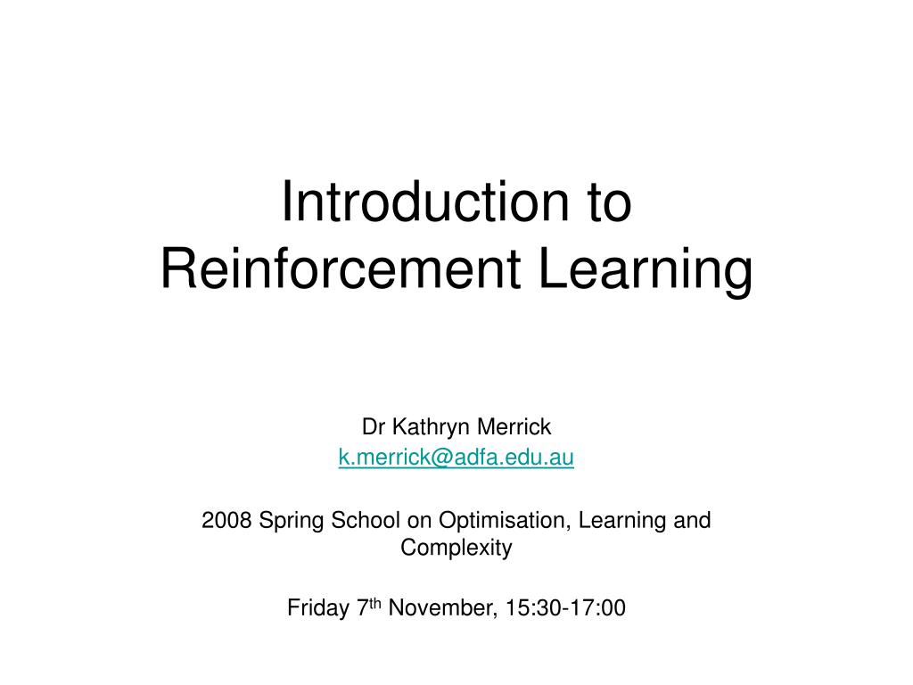 PPT - Introduction to Reinforcement Learning PowerPoint Presentation ...