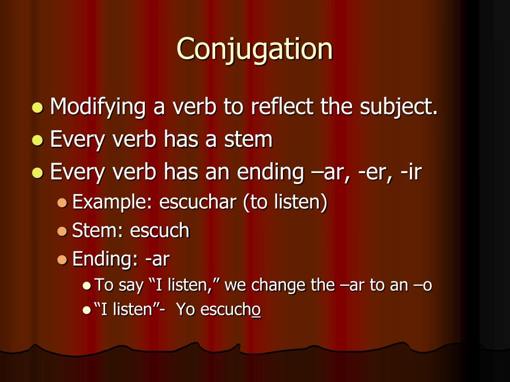 PPT - Conjugation PowerPoint Presentation, free download - ID:2980653