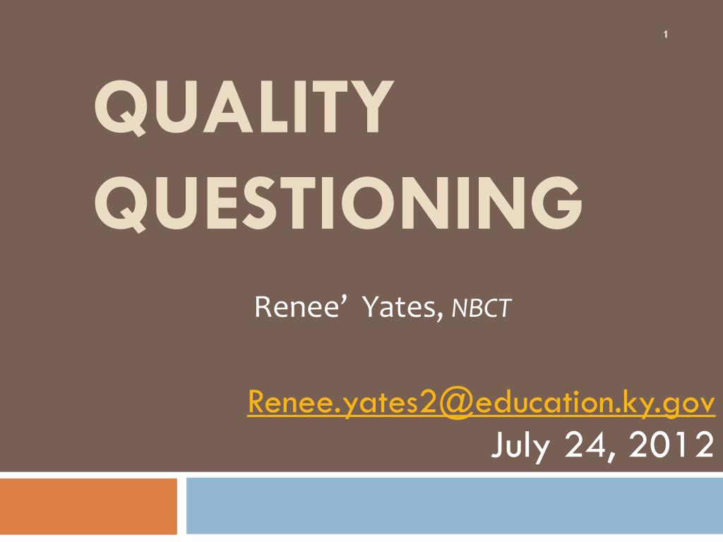 PPT - Quality Questioning PowerPoint Presentation, free download - ID ...