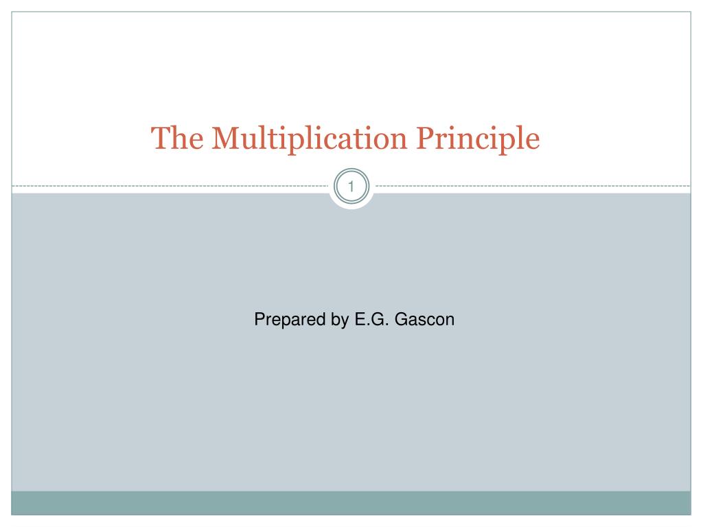 PPT - The Multiplication Principle PowerPoint Presentation, free ...
