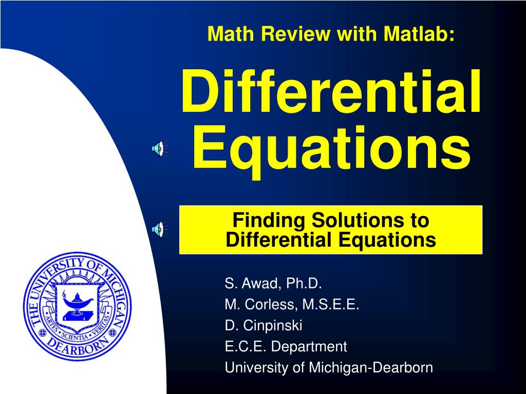PPT - Differential Equations PowerPoint Presentation, free download ...