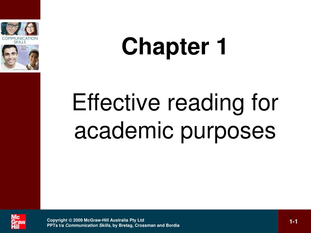 PPT - Chapter 1 Effective reading for academic purposes PowerPoint ...