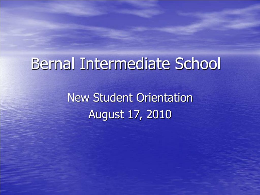 PPT - Bernal Intermediate School PowerPoint Presentation, free download ...